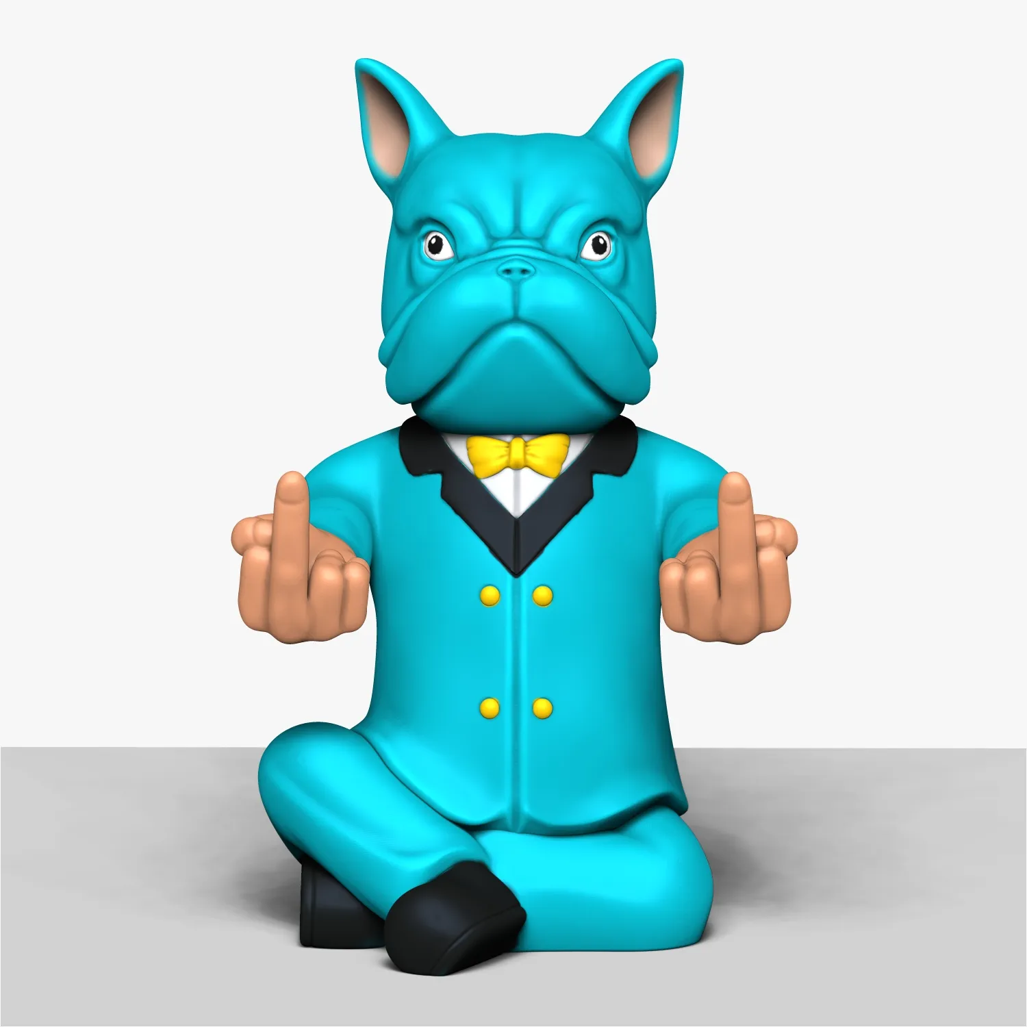 Characters & Creatures STL Download - Middle Finger BullDogby ArtistVN
