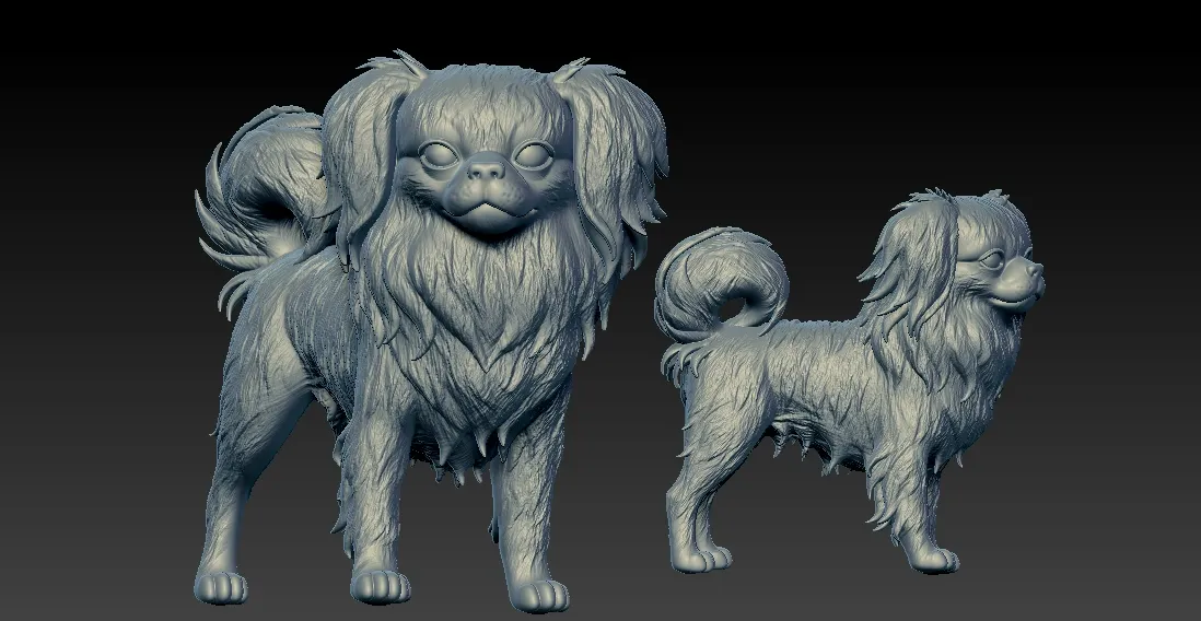 Characters & Creatures STL Download - Japanese Chin Dog - Japanese ...