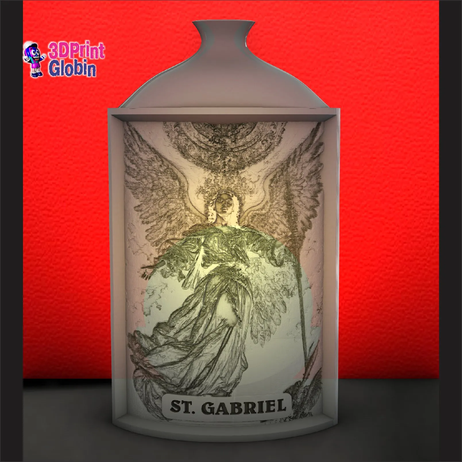 Lighting & Lamps STL Download - Arcángel Gabriel - Luz Nocturna ...