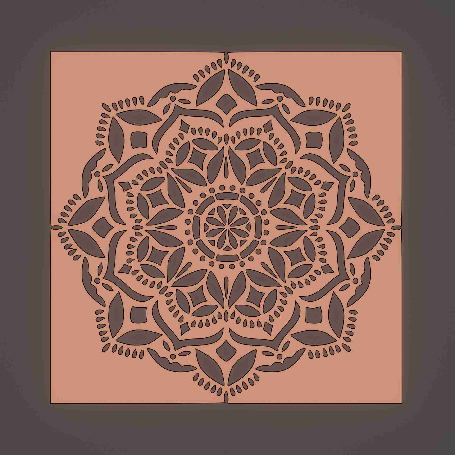 MANDALA STENCILS | 3D models download | Creality Cloud