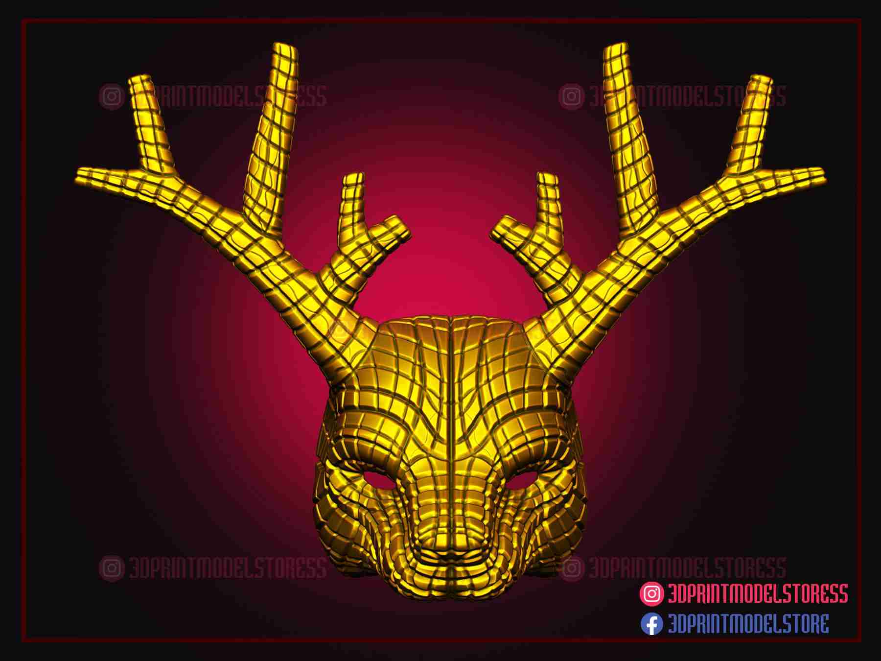 Squid Game Mask - Deer Vip Mask for Cosplay | 3D models download ...