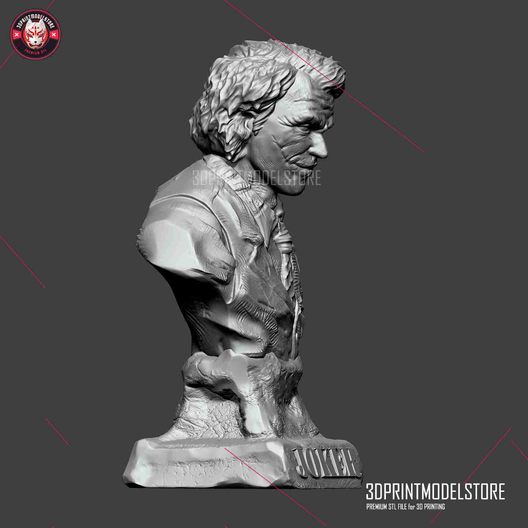 Heath Ledger Joker Sculpture Miniature Bust | 3D models download ...