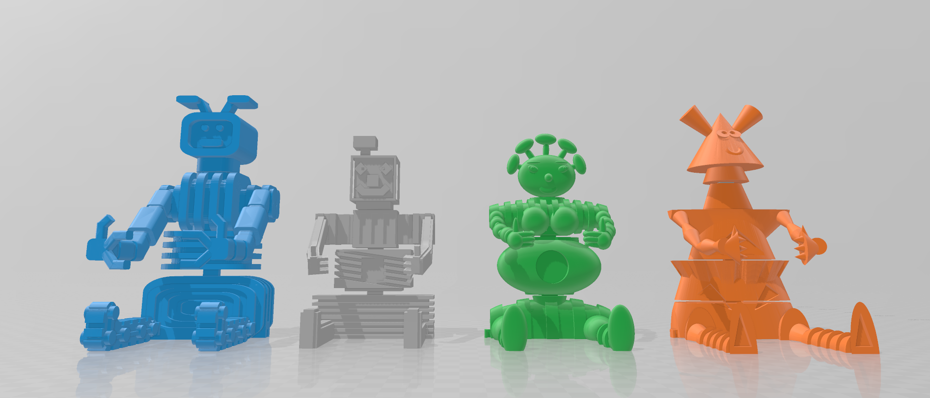 4 Robots Remote Control Support | 3D models download | Creality Cloud