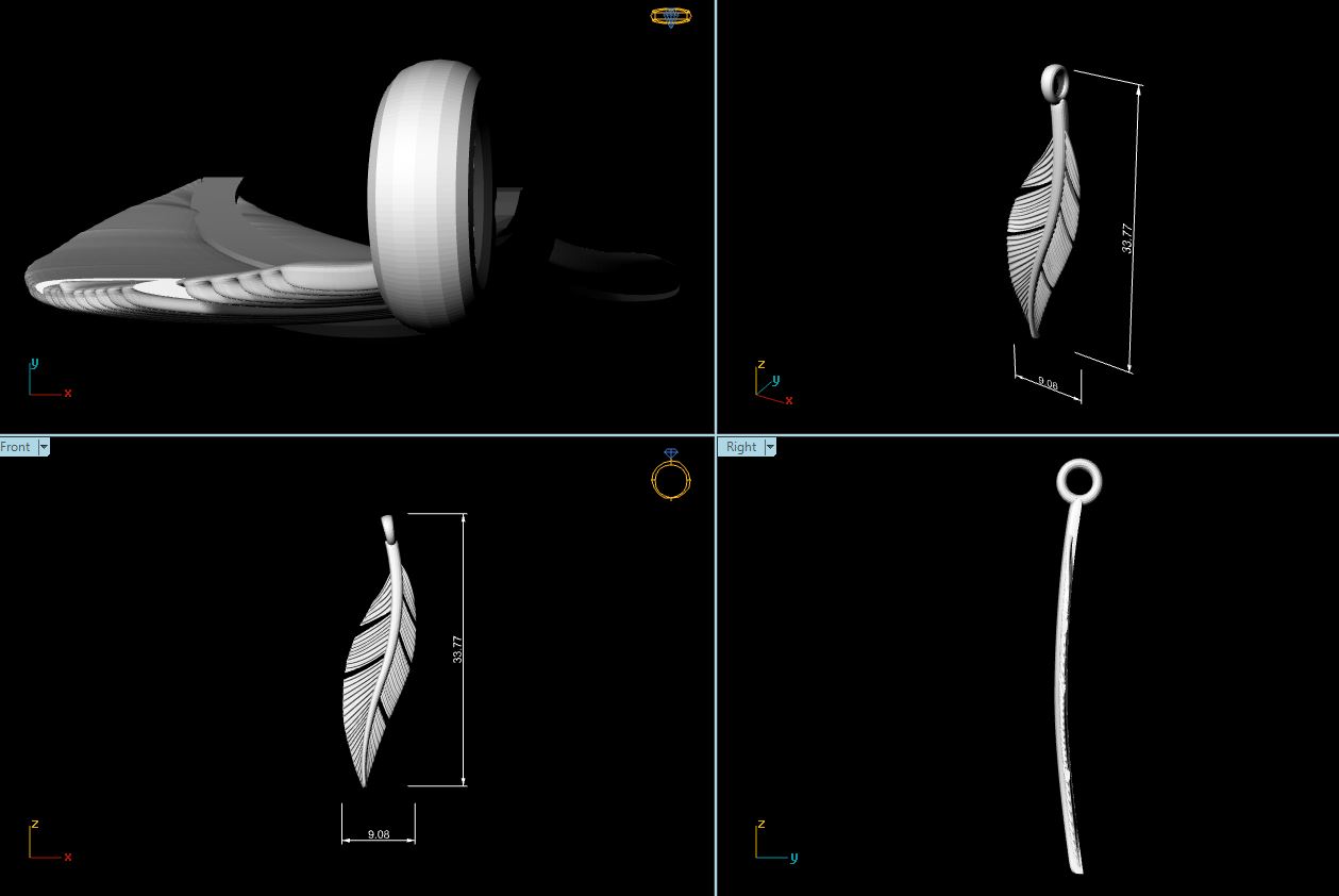 feather Pendant | 3D models download | Creality Cloud