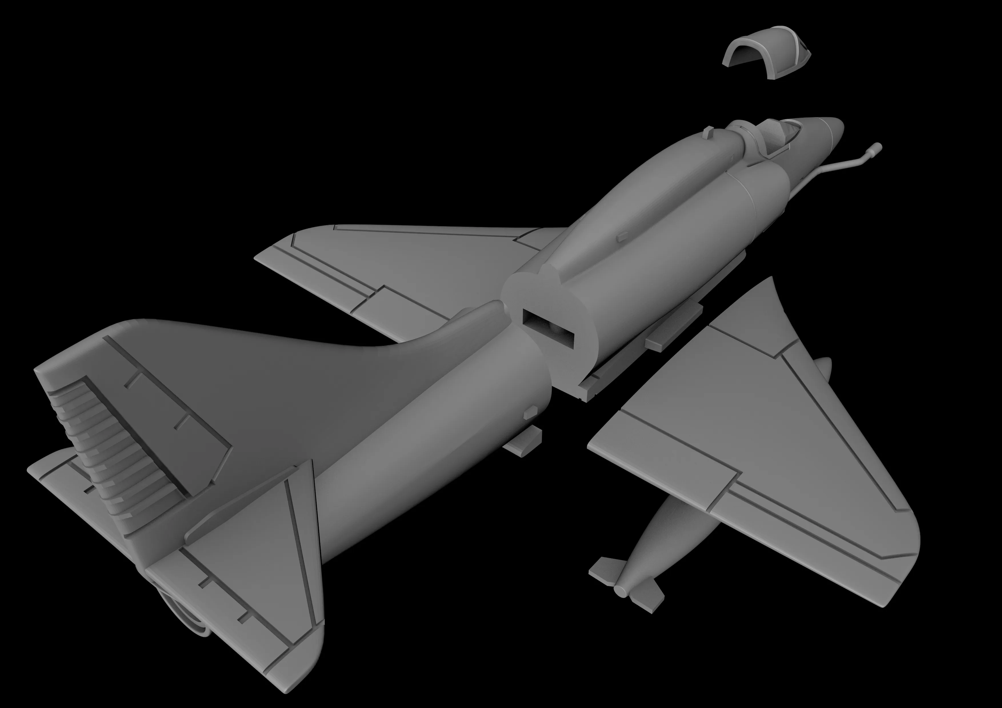 Drones & Aircraft STL Download - A4E Skyhawk Scale 1:72 Printable Stl ...