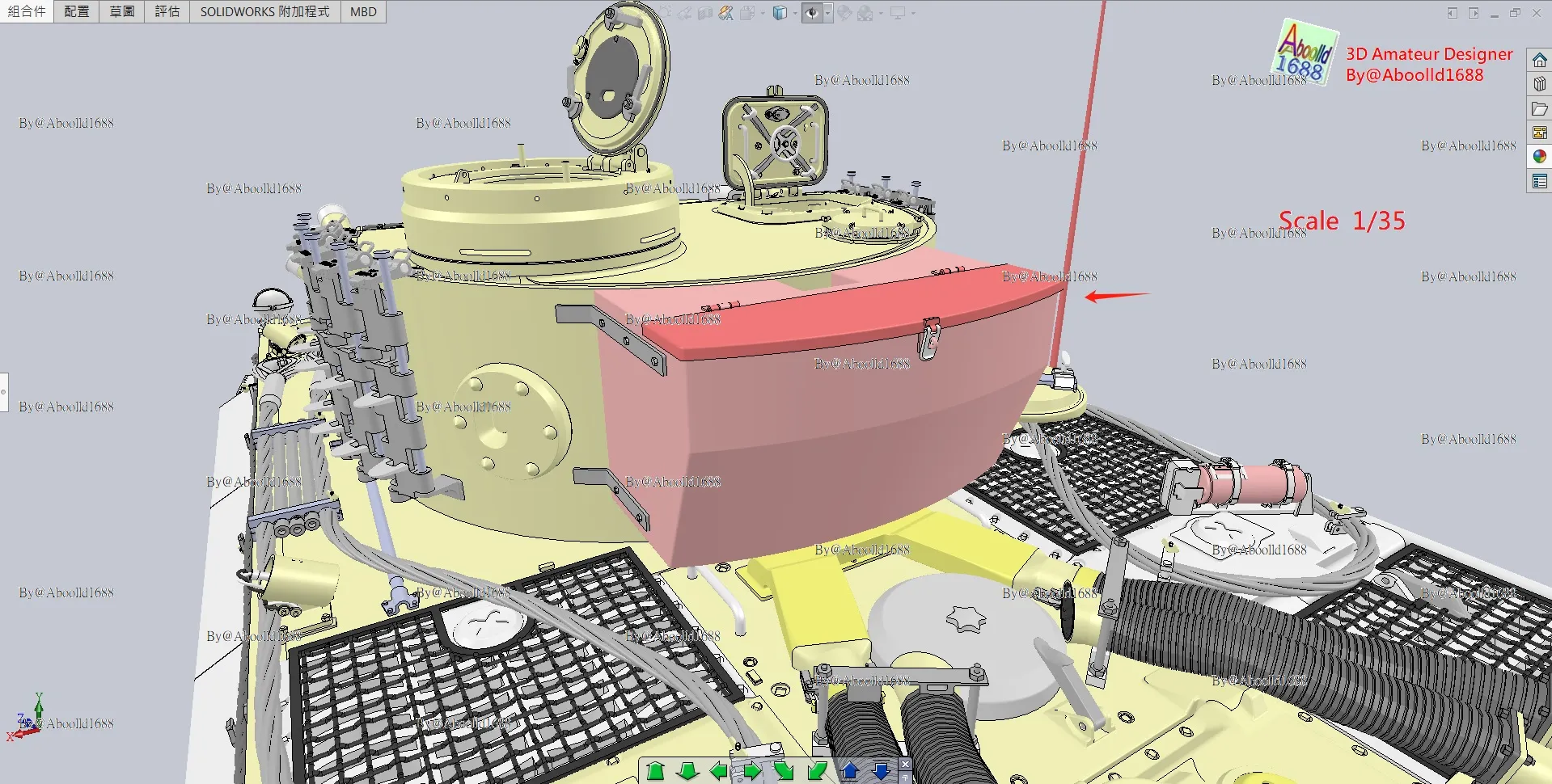 Vehicles & Machinery STL Download - Tiger Tank Turret bin used by s.Pz ...