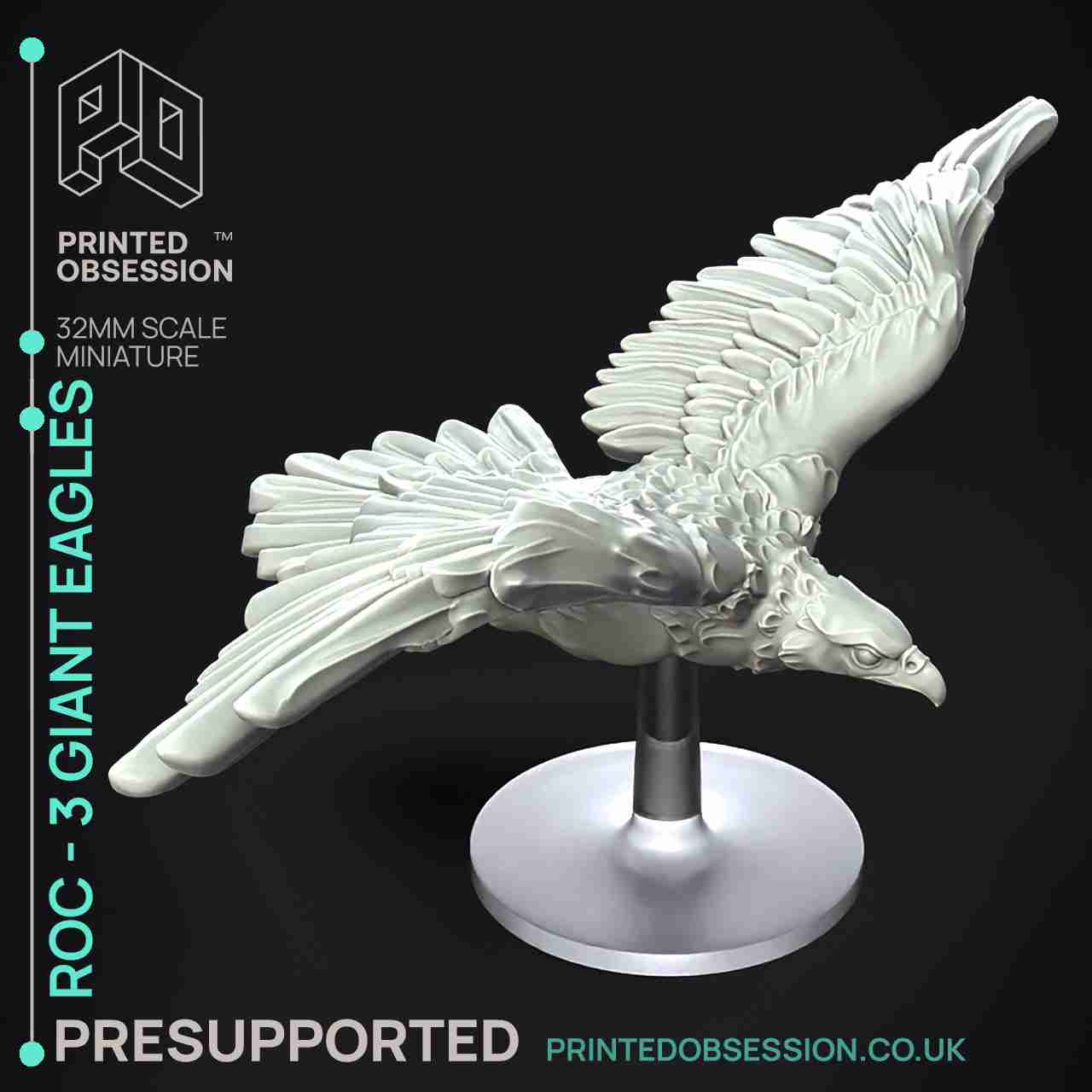Roc - 3 Giant Eagles - PRESUPPORTED - 32mm scale | 3D models download ...