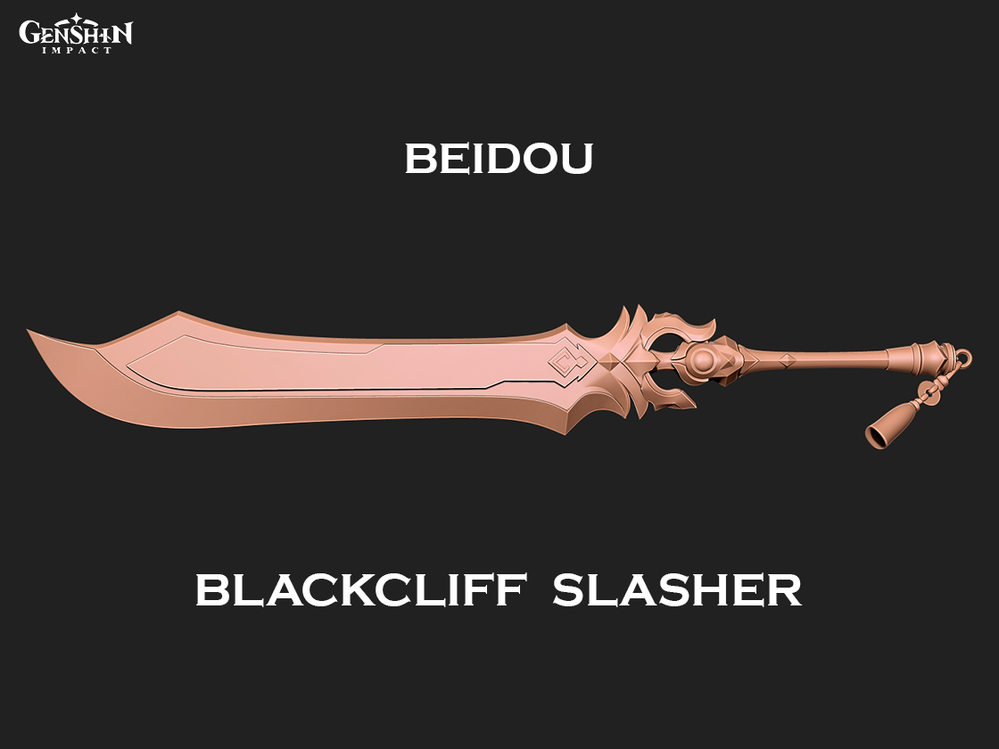 Genshin impact - Blackcliff Slasher 3D print model | 3D models download ...