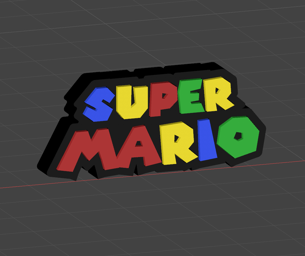 Super mario name figure decor | 3D models download | Creality Cloud