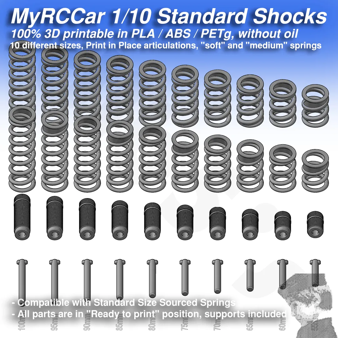 Other STL Download - MyRCCar 100% 3D Printable 1/10 RC Car Standard ...