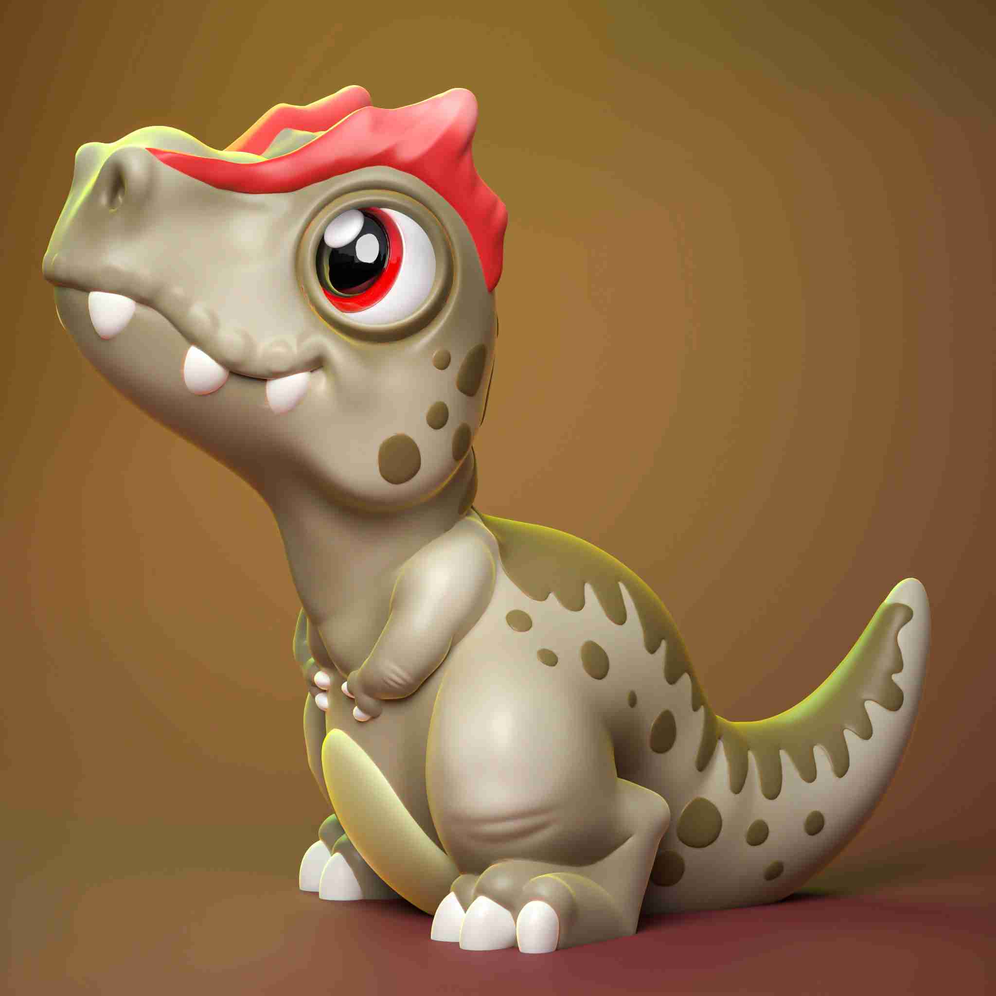 CUTE ALLOSAURUS (PRINT IN PLACE) | 3D models download | Creality Cloud