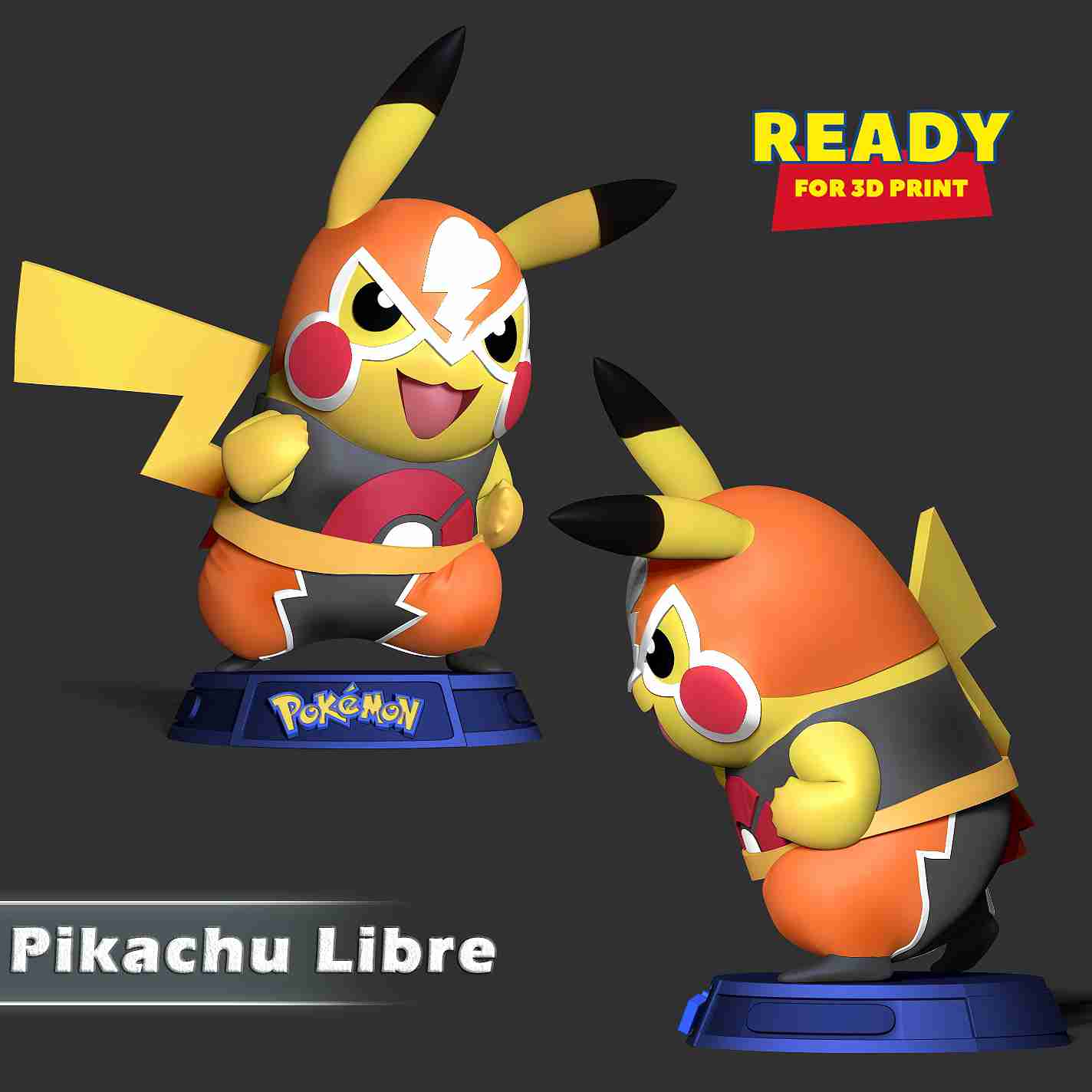 Pikachu Libre | 3D models download | Creality Cloud