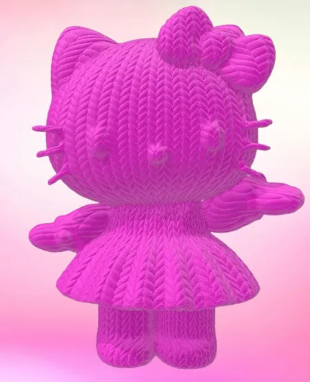Other STL Download - hello kitty valentine day knitby Prinlab3d