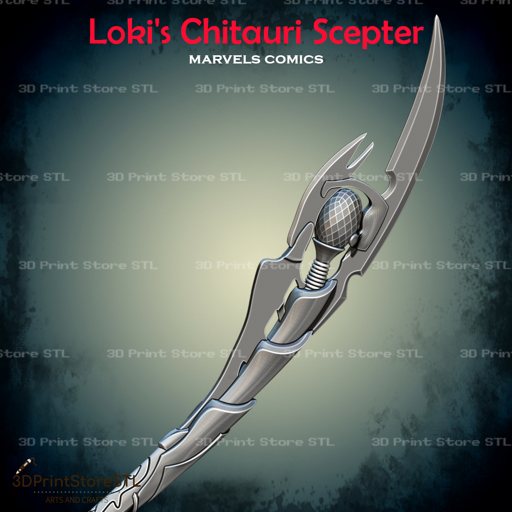 Loki Chitauri Scepter Cosplay The Avengers - STL File | 3D models ...