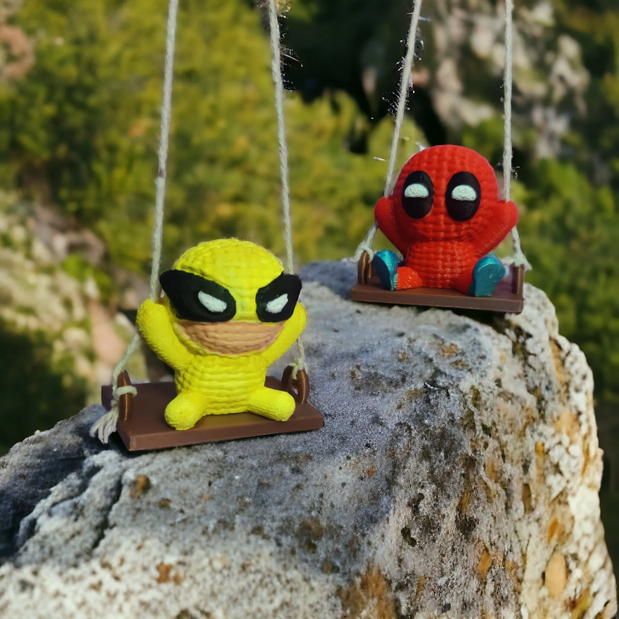 Other STL Download - DEADPOOL AND WOLVERINE ON SWING ( CROCHET STYLE ...