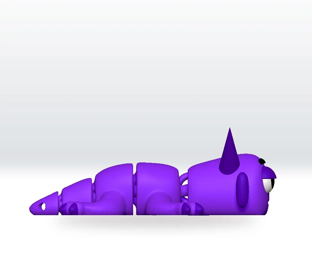 Characters & Creatures STL Download - Purple Sprunki Flexi Articulated ...