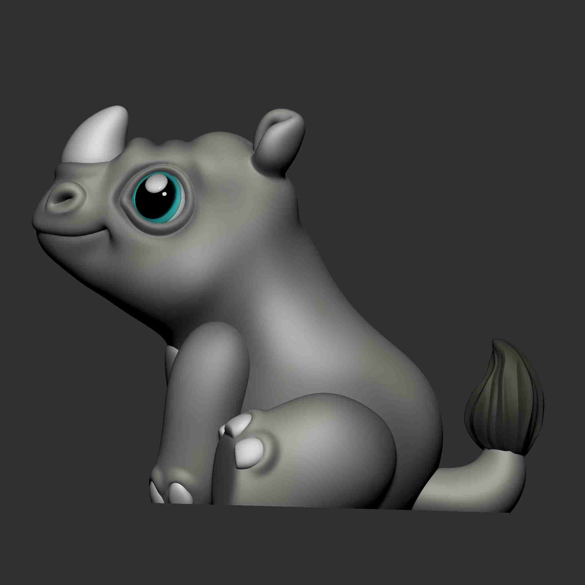 CUTE RHINO (PRINT IN PLACE) | 3D models download | Creality Cloud