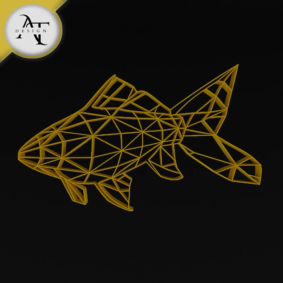 Sculptures & Artworks STL Download - Fish - Geometric - 2D Wall Art ...