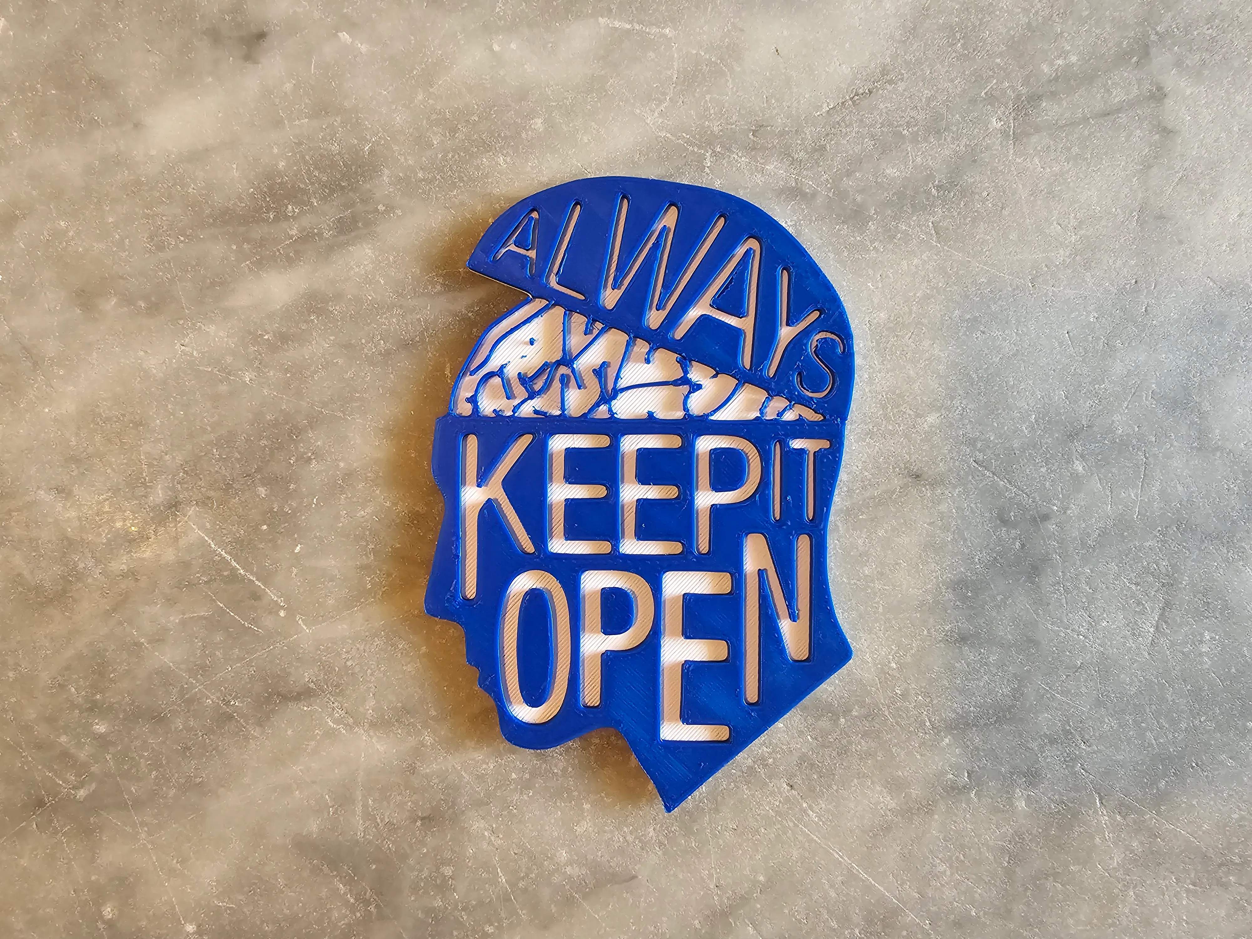 3D Printer Files | 3MF File | Always keep it open sign | Creality Cloud