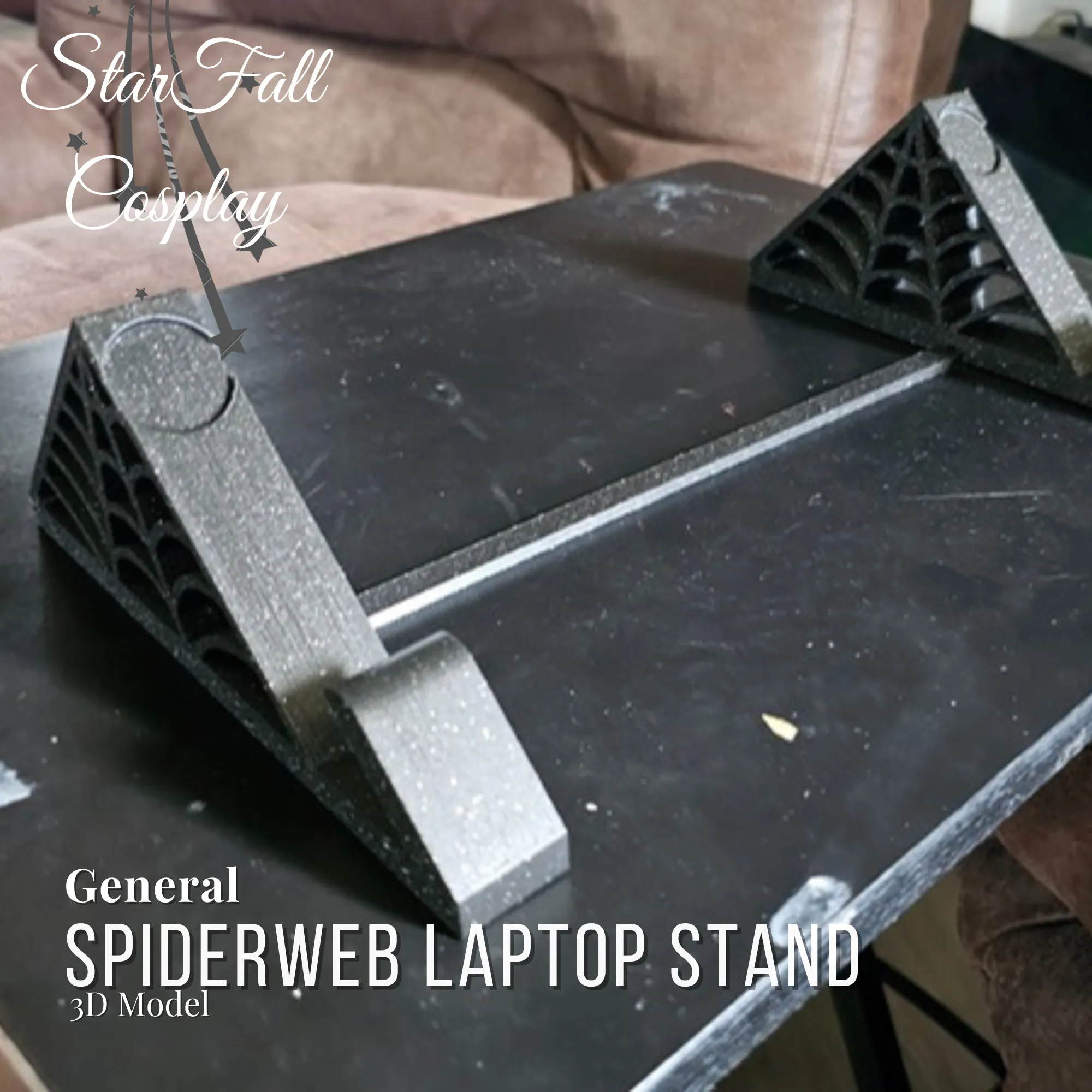 3D Printer Files | 3MF File | Spiderweb Laptop Stand | Creality Cloud