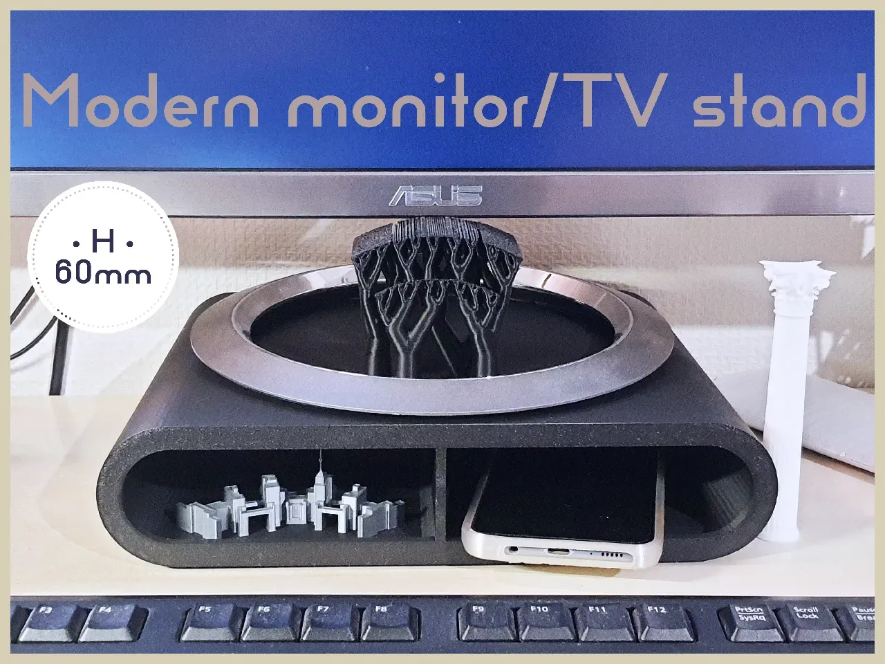 Free Home Decorations & Ornaments STL Download - Modern monitor/TV ...