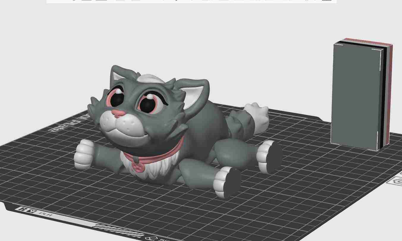 CUTE FLEXI CAT (PRINT IN PLACE) | 3D models download | Creality Cloud