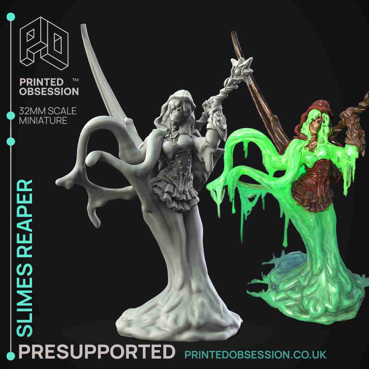 Slime Reaper - Humanoid Slime - PRESUPPORTED - 32mm Scale | 3D models ...