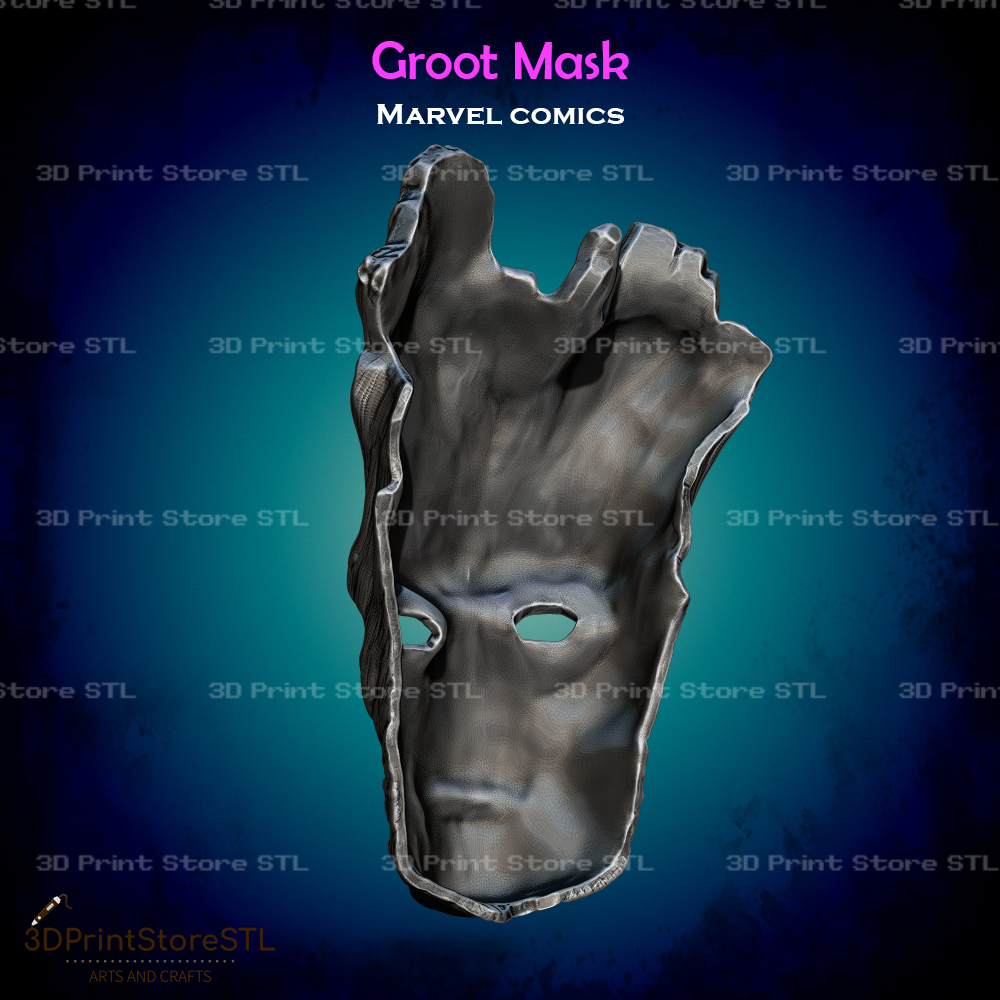 Groot Mask Cosplay Marvel Comics - STL File | 3D models download ...