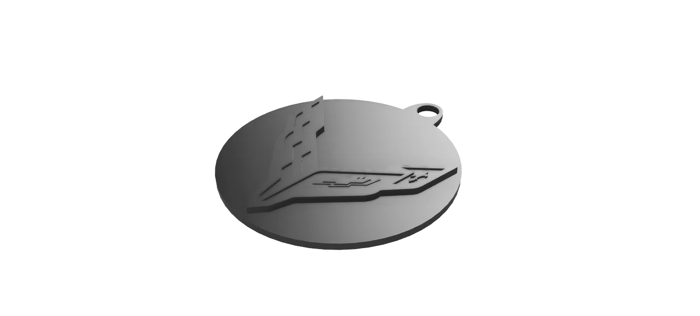 Jewelry & Accessories STL Download - Corvette logo & writing keychainby ...