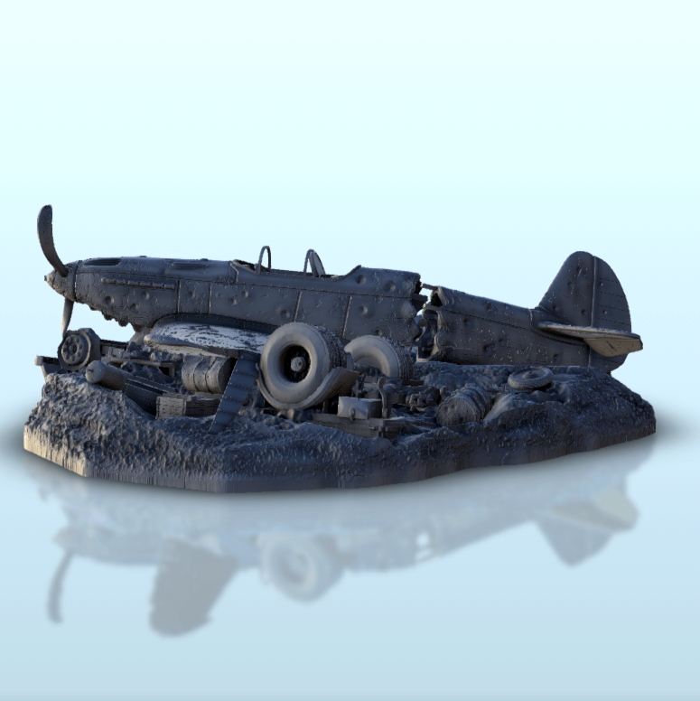 Airplane carcass of crashed Yakovlev Yak-3 - WW2 terrain | 3D models ...