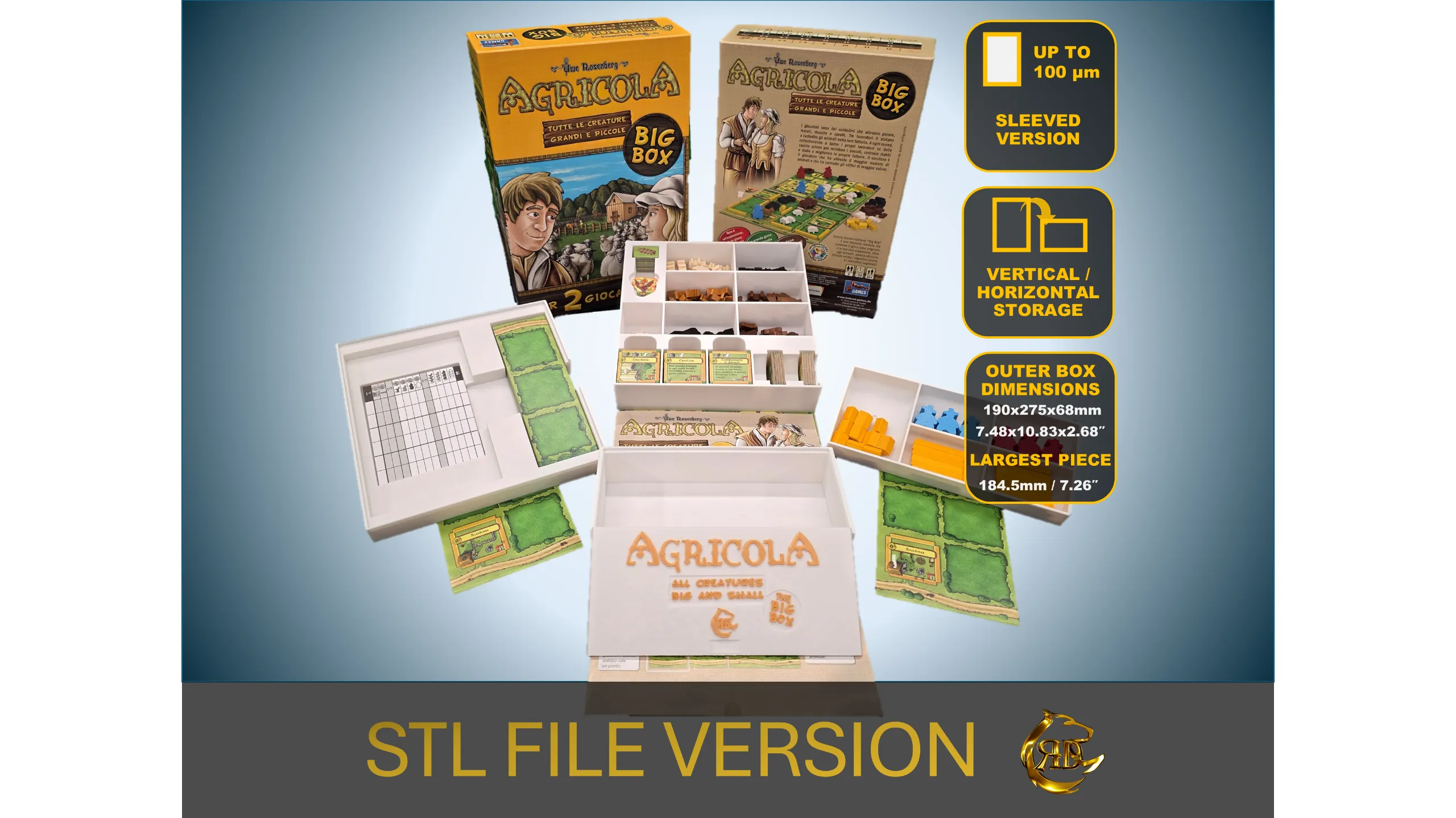Board Games & Card Games STL Download - Agricola: All Creatures Big and ...