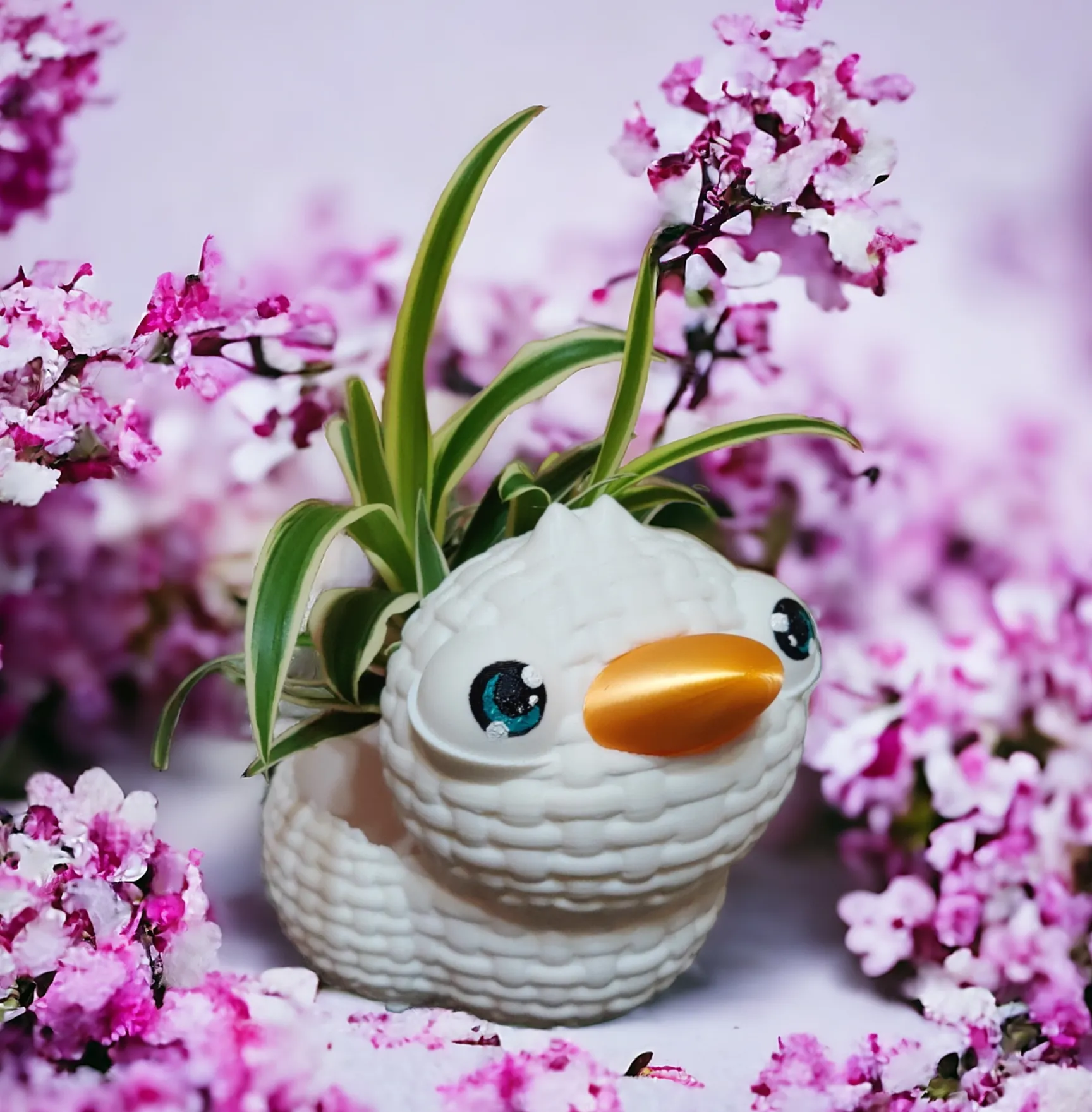 Home Decorations & Ornaments STL Download - Crochet Duck ( Flower Plant ...