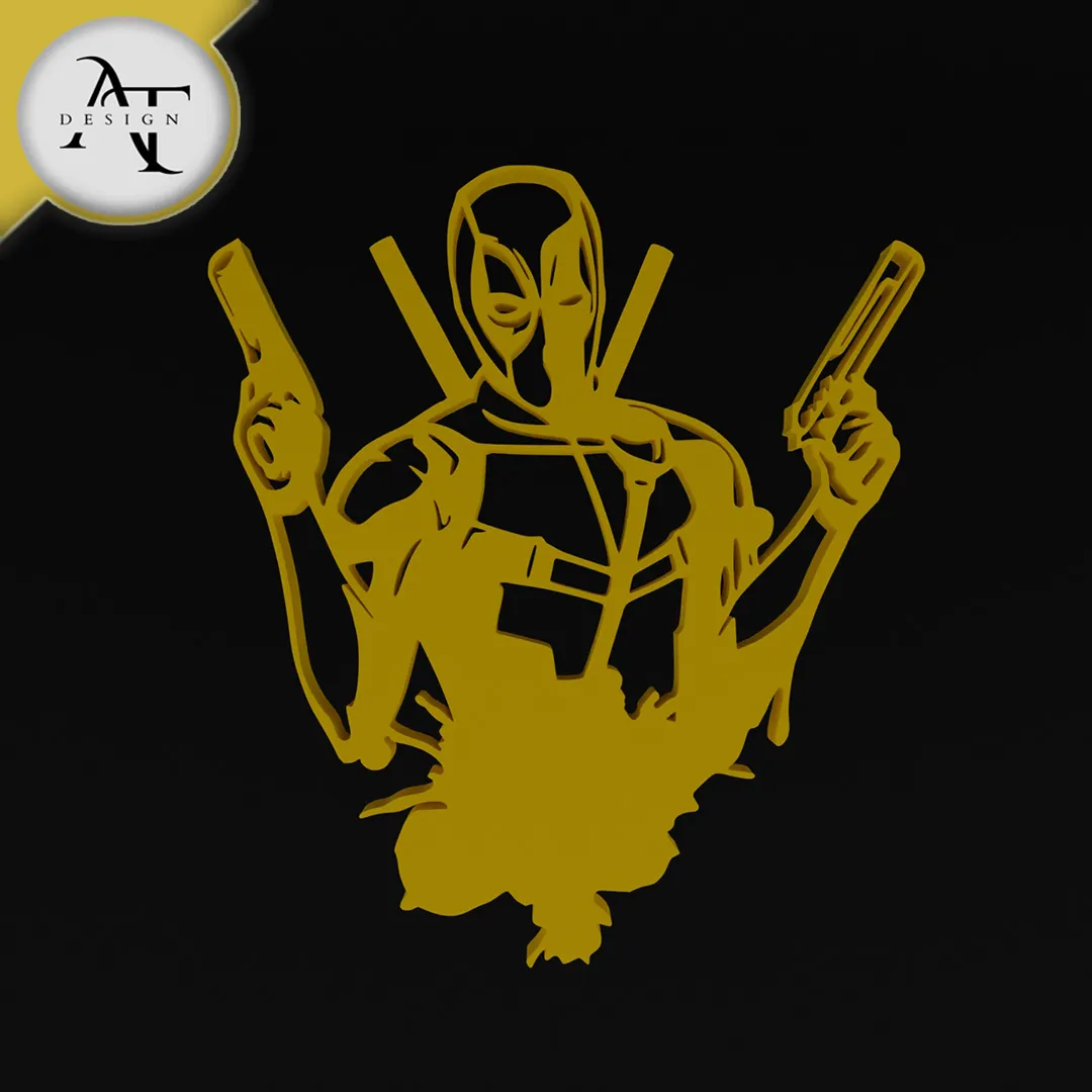 Digital Art STL Download - Deadpool - Marvel - Silhouette - 2D Wall Art ...