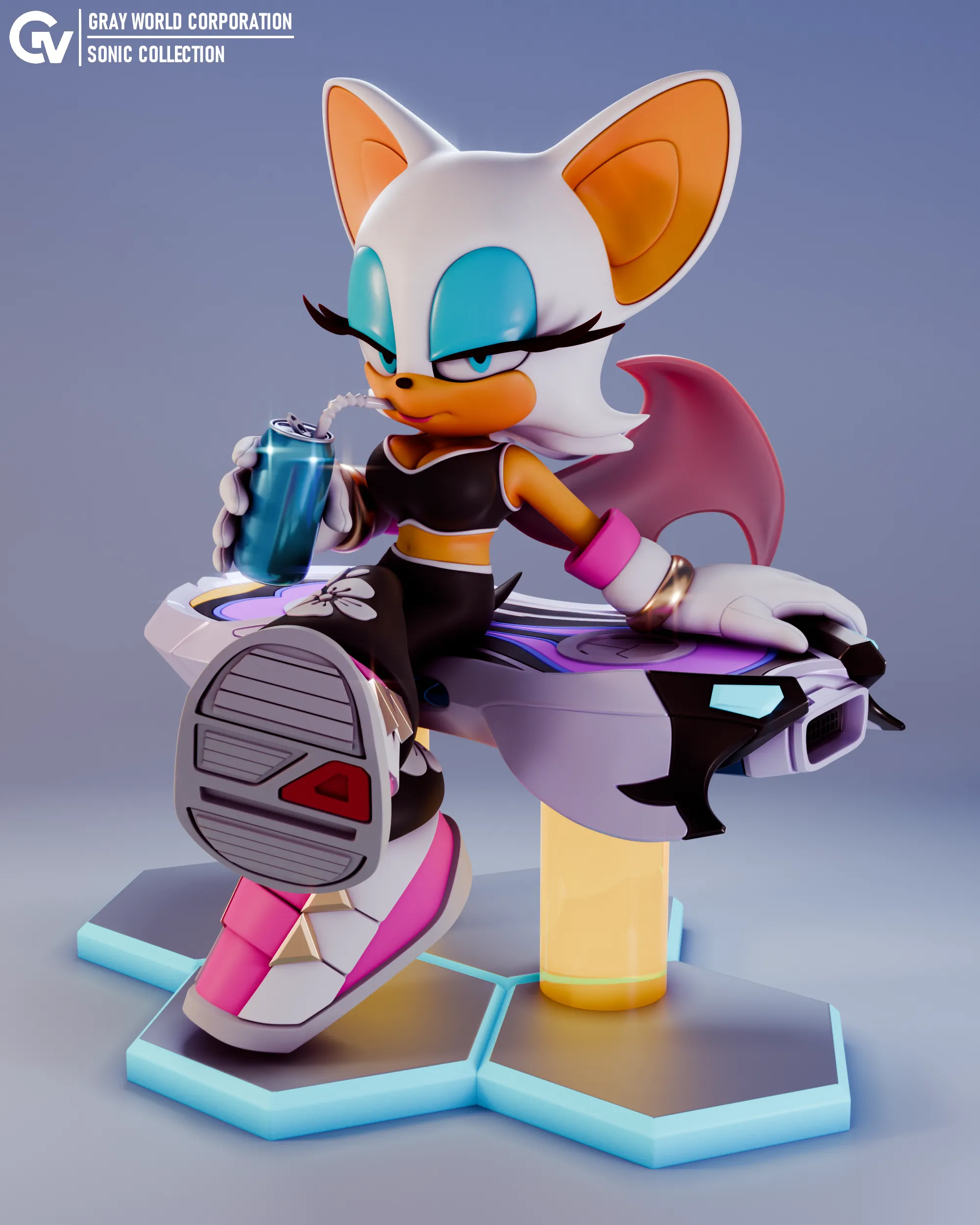 Characters & Creatures STL Download - Rouge "Sonic Riders" | Sonic The Hedgehogby Gray World ...