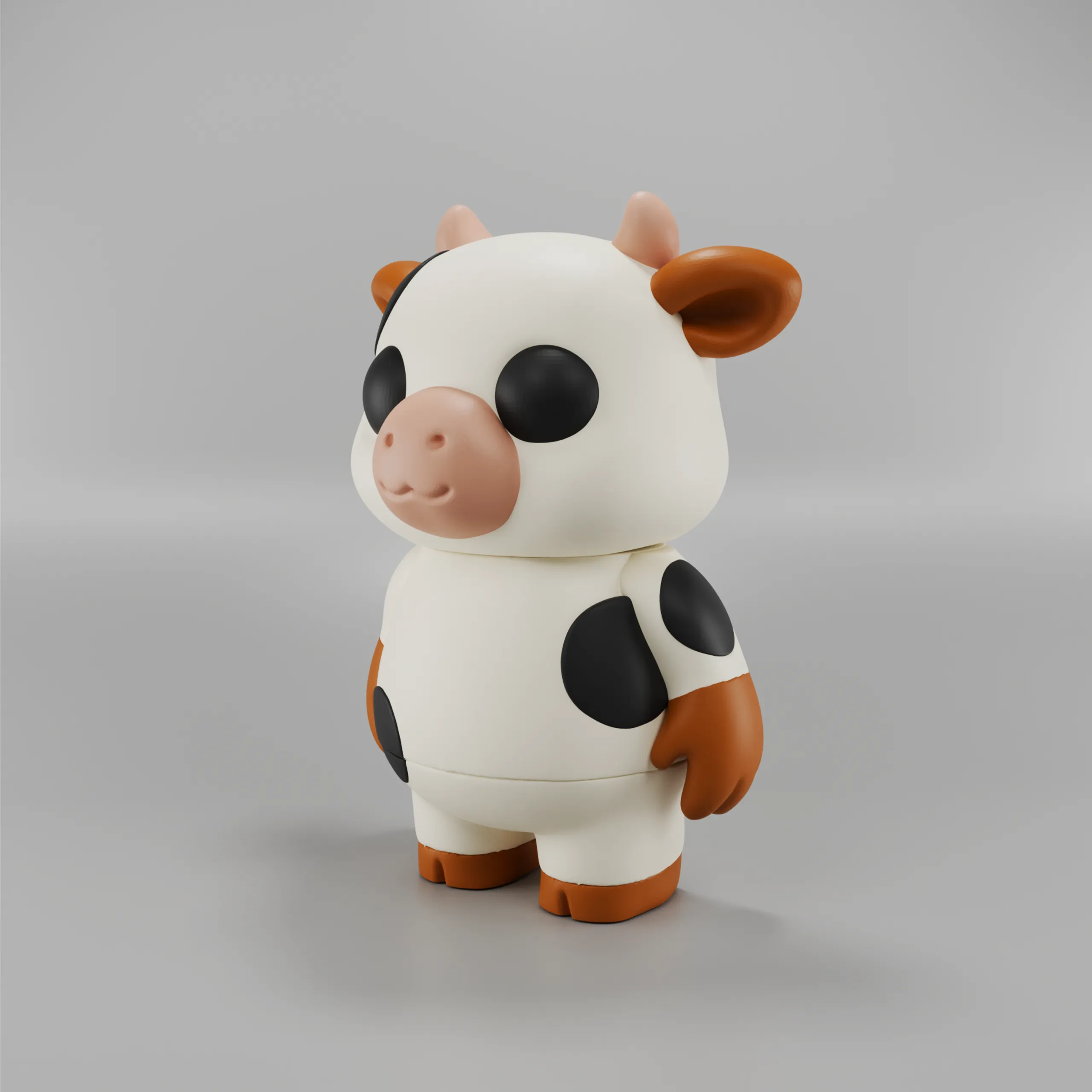 Characters & Creatures STL Download - Flexy Cow Figurine + Keychain-tacticalkaoz