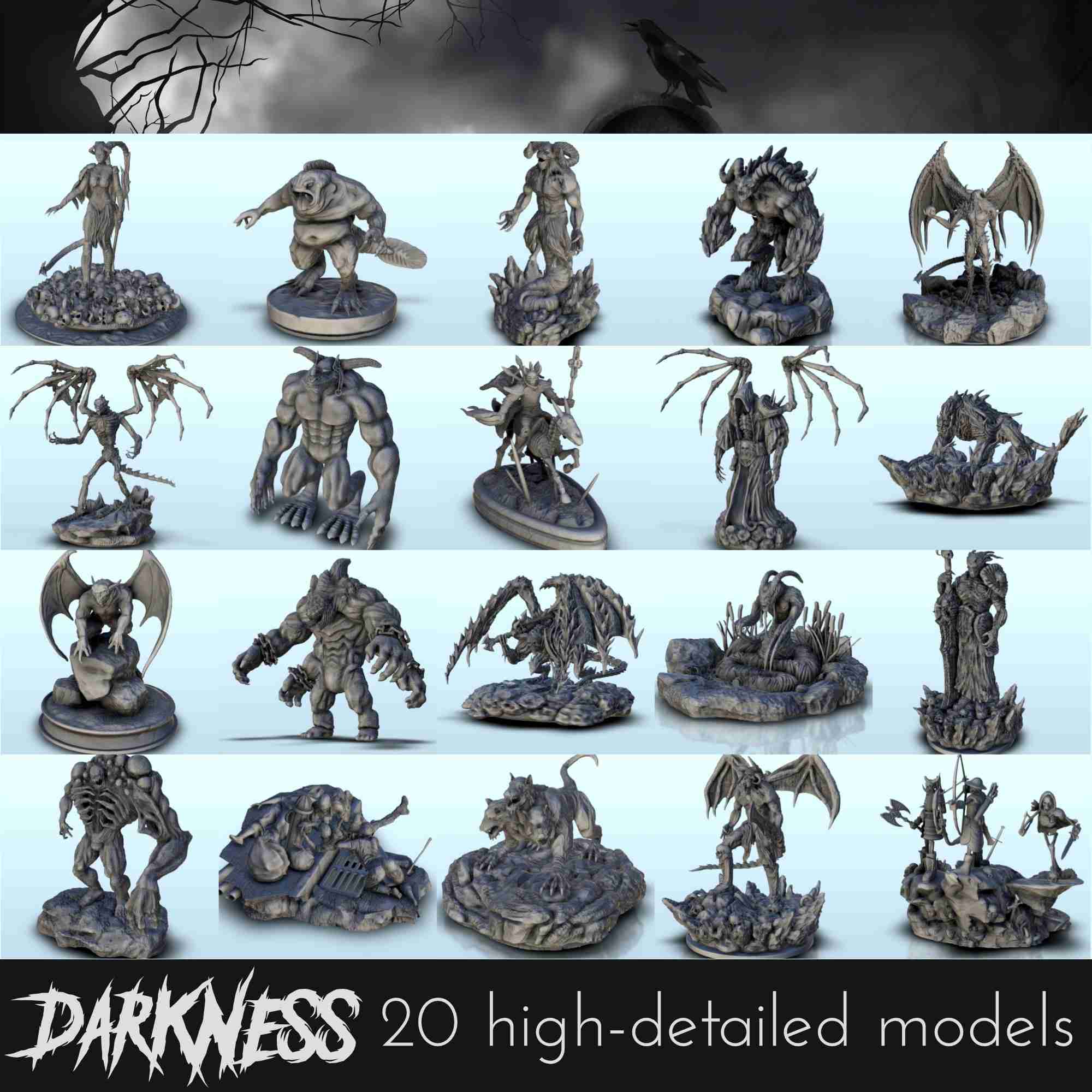 Army of Darkness pack - figure dark miniatures warhammer | 3D models ...