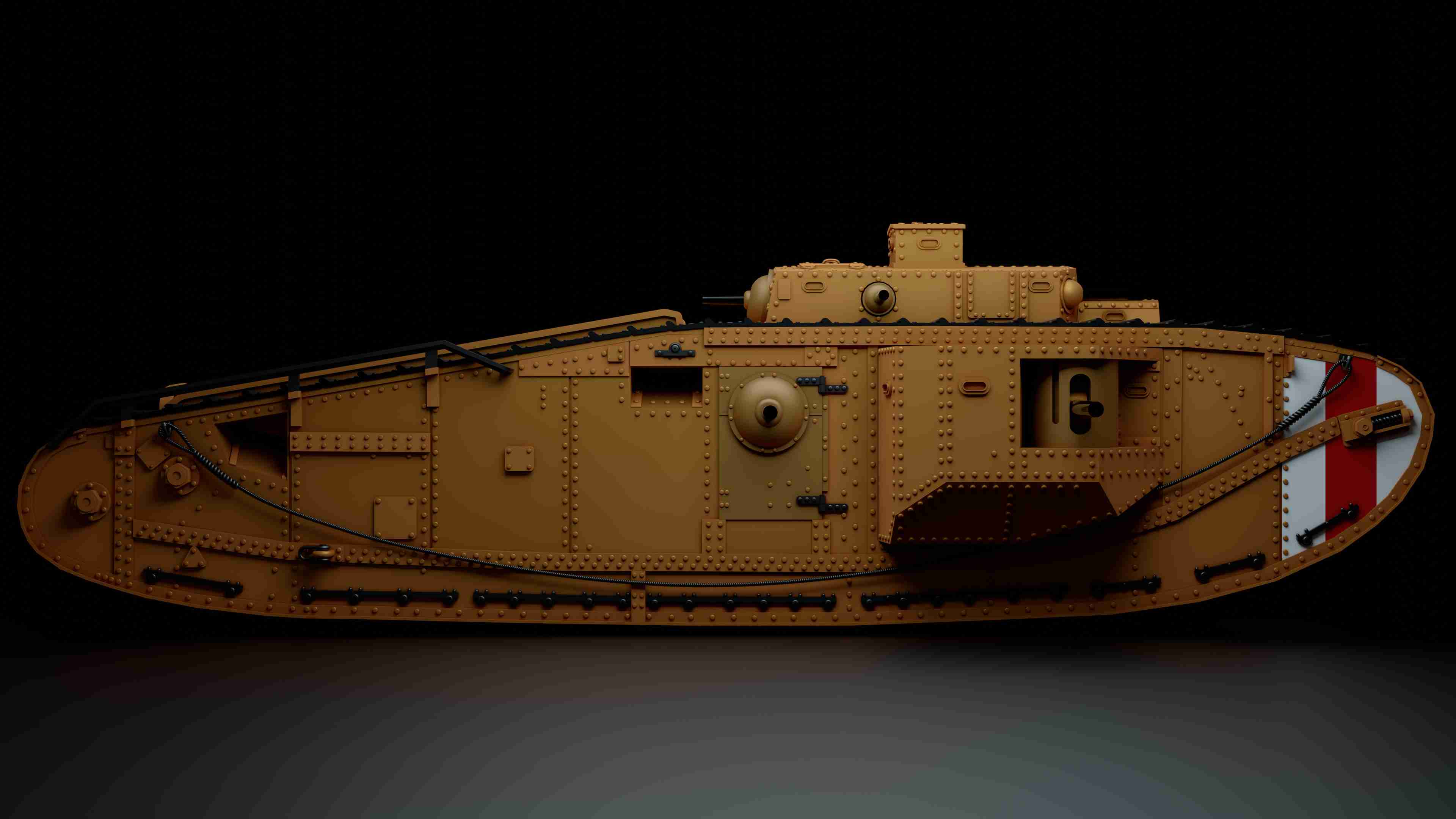 British Mk VIII Liberty 25 & 28 mm Scale Model Tank | 3D models ...