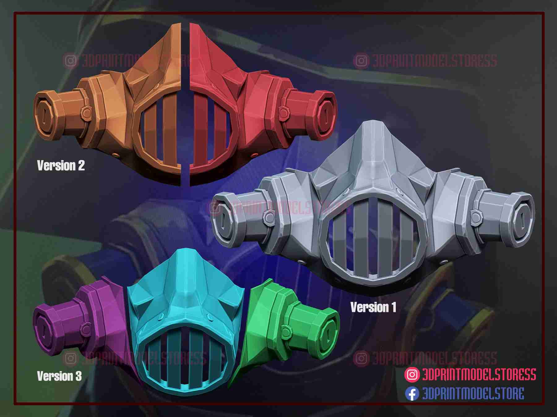 ENFORCER MASK - LEAGUE OF LEGENDS ARCANE COSPLAY MASK | 3D-Modelle ...