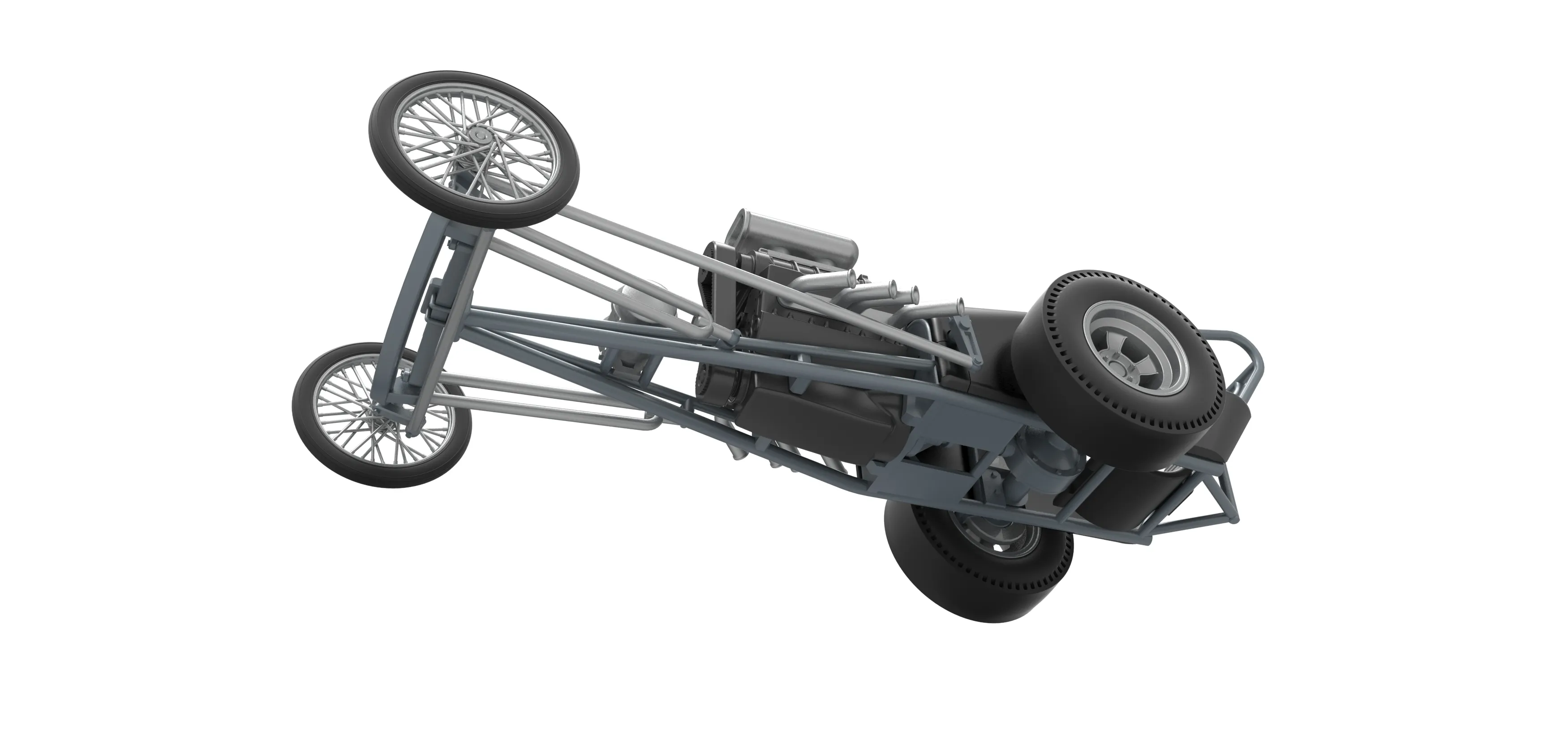 Other STL Download - Front engine vintage dragster with V8 Version 3 ...