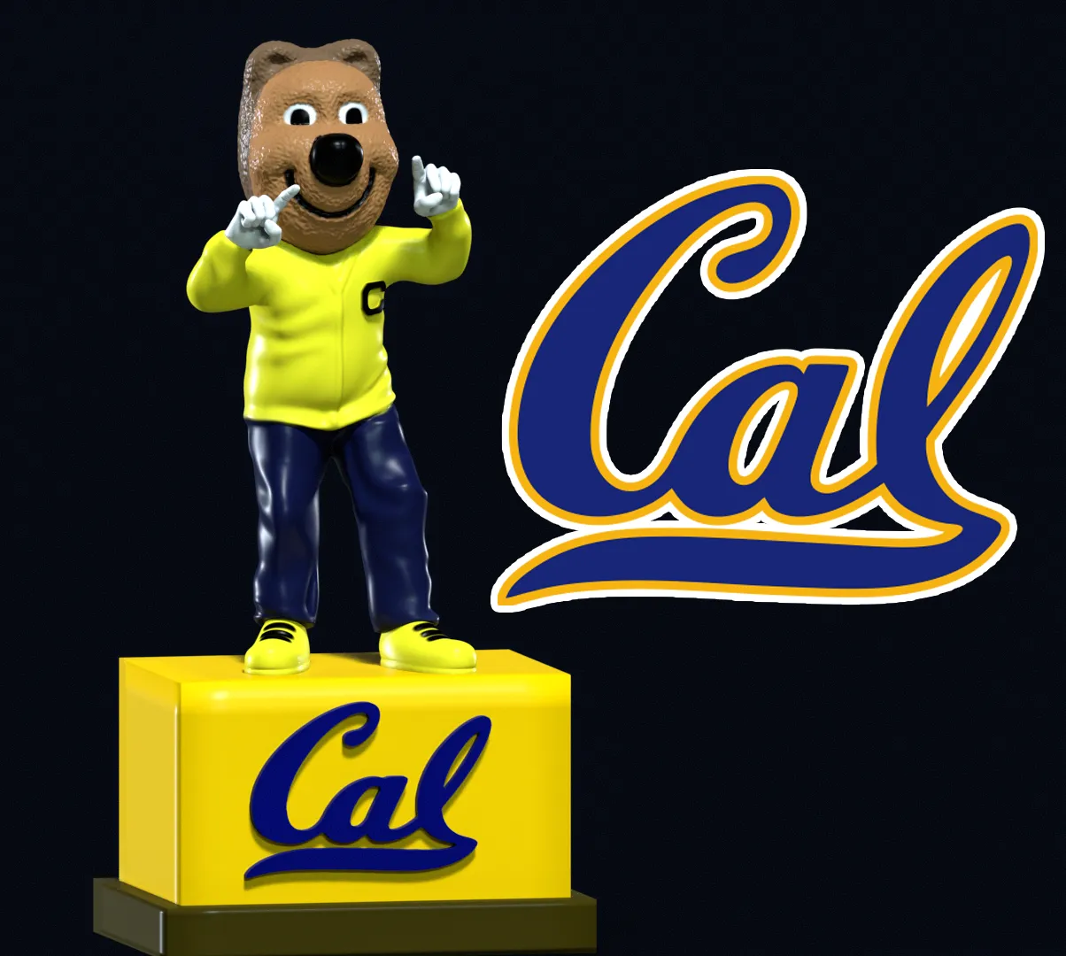 Characters & Creatures STL Download - NCAA - Oski - University of ...