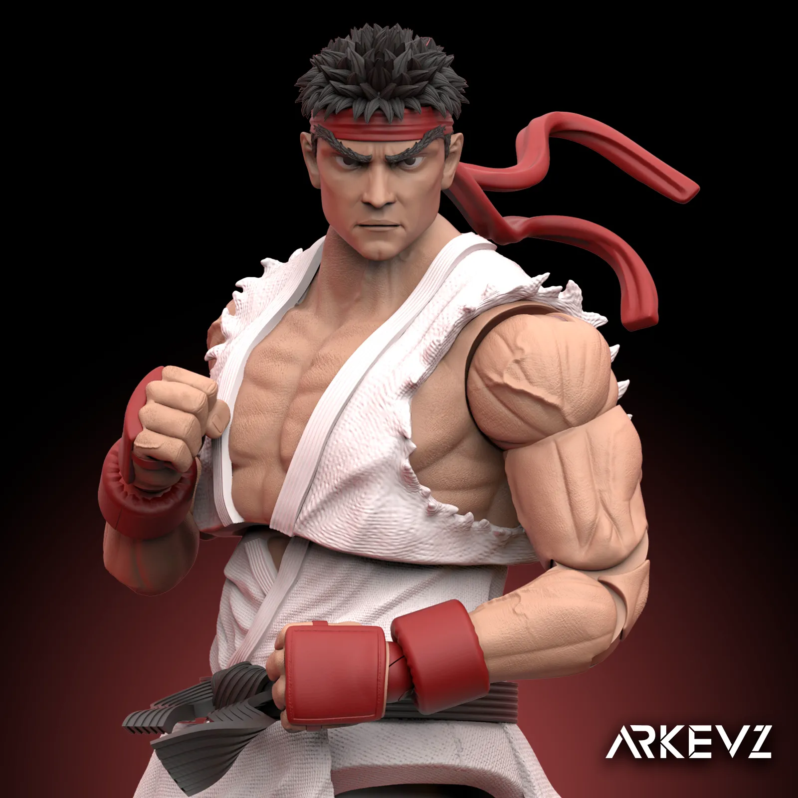Characters & Creatures STL Download - Action Figure Ryu Street ...