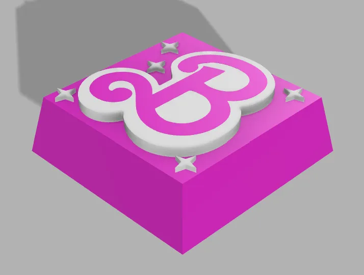 Other STL Download - KeyCap Letter B (Barbie)by mld 3d italia