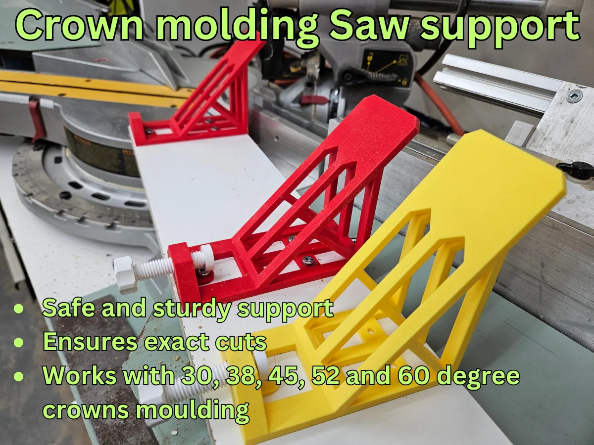 3D Printer Files | 3MF File | Crown Molding Miter saw supports ...