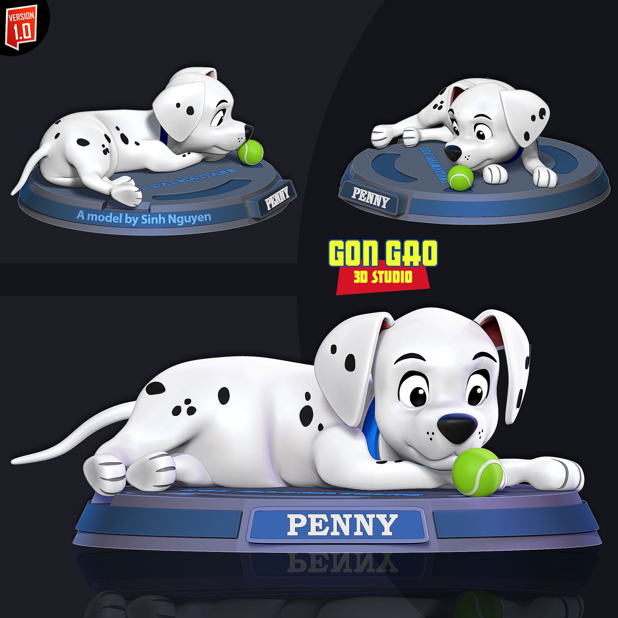 Penny - 101 dalmatians | 3D models download | Creality Cloud