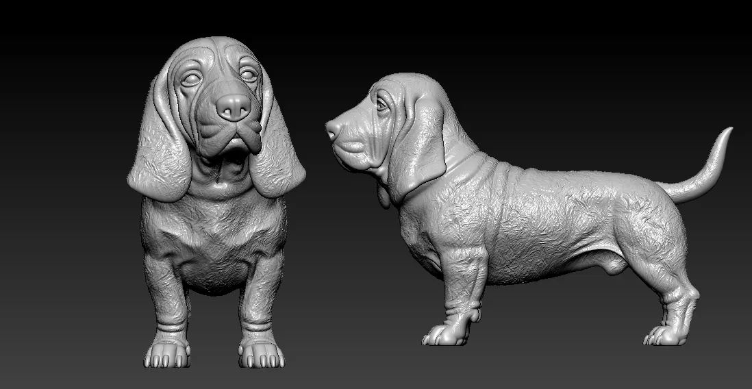 Characters & Creatures STL Download - Southern Hound DOG model - decor ...