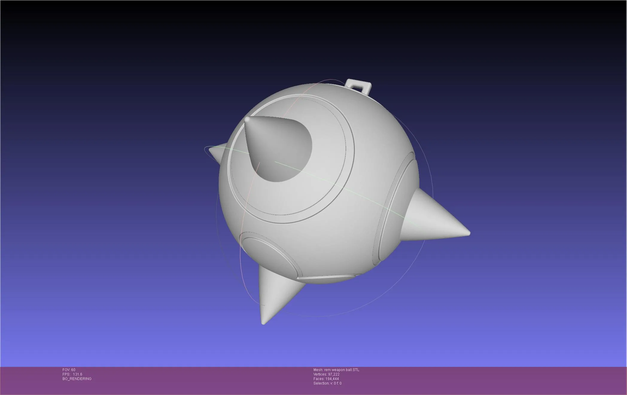 Cosplay STL Download - Re Zero Rem Weapon Ball And Handleby Julian Danzer
