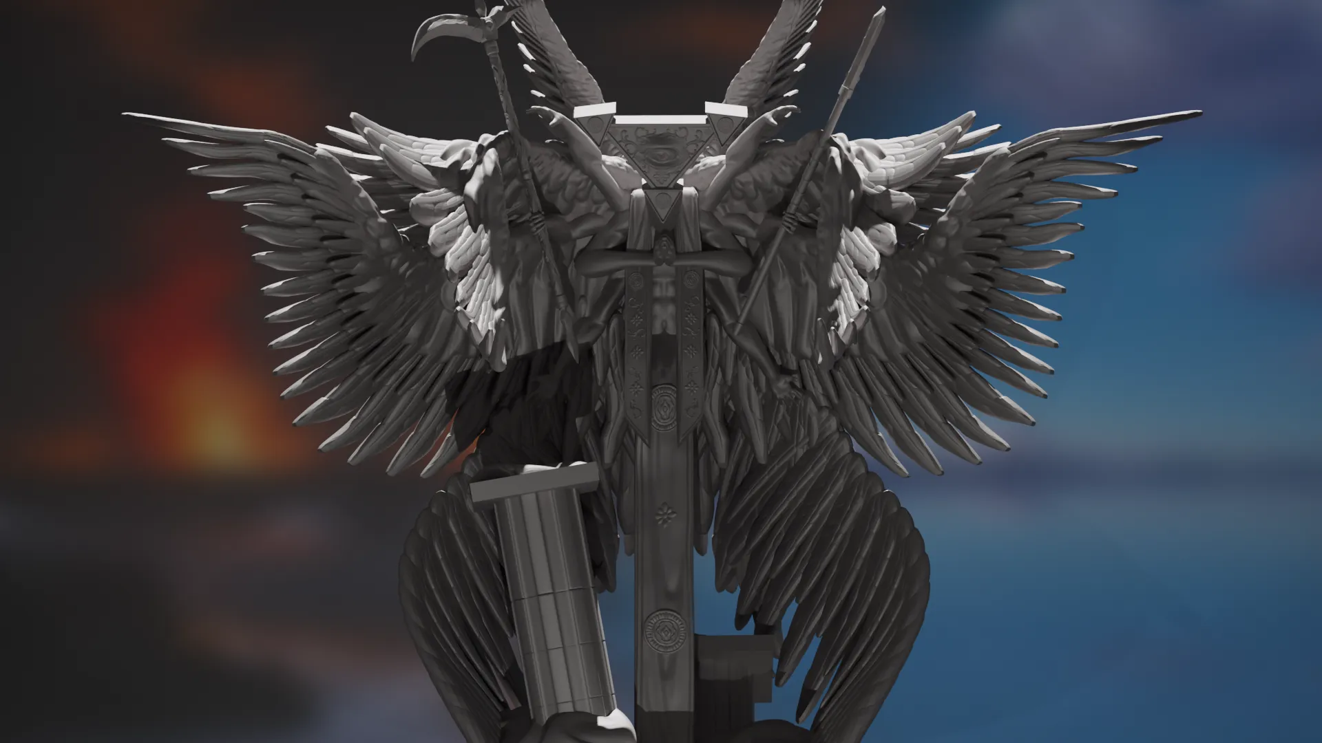 Sculptures & Artworks STL Download - The Archangelby Abe Illustrations