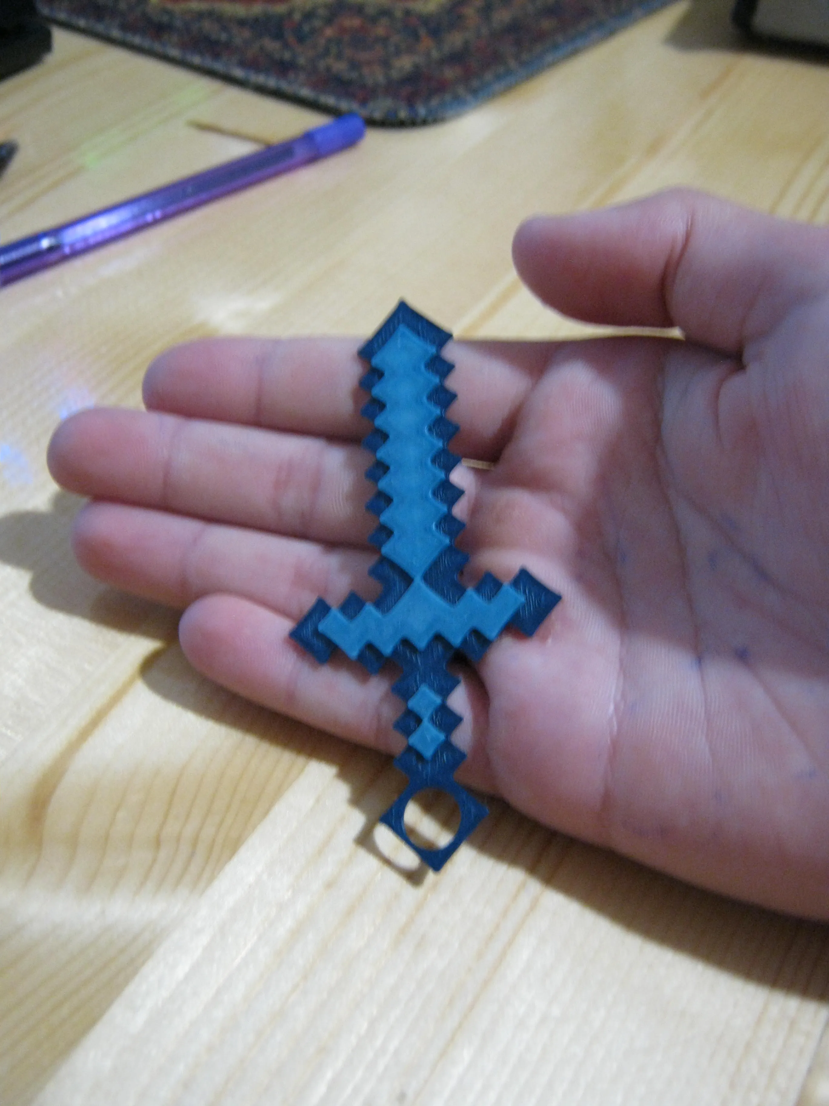 Jewelry & Accessories STL Download - Minecraft sword KEYCHAINby PIGEON_3d