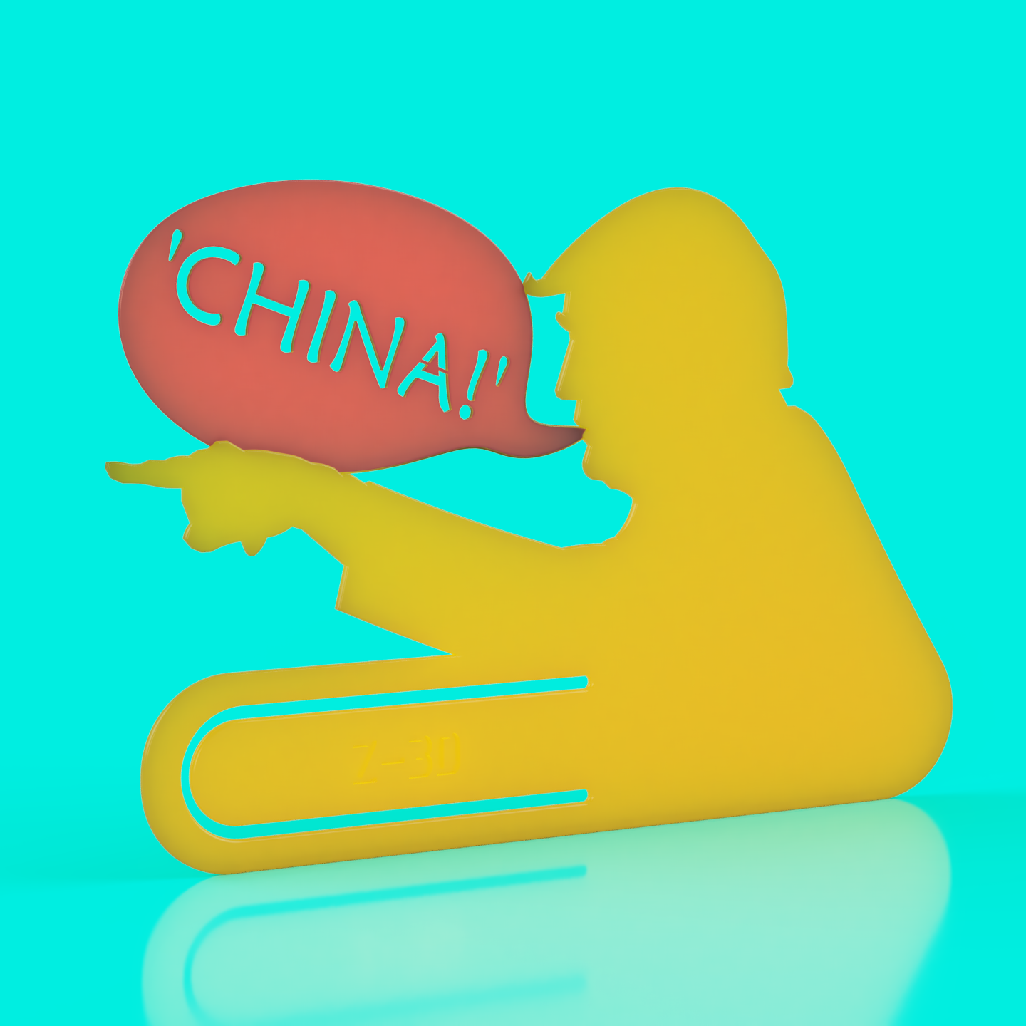 Trump 'China' Bookmark *Contest Entry* | 3D models download | Creality ...