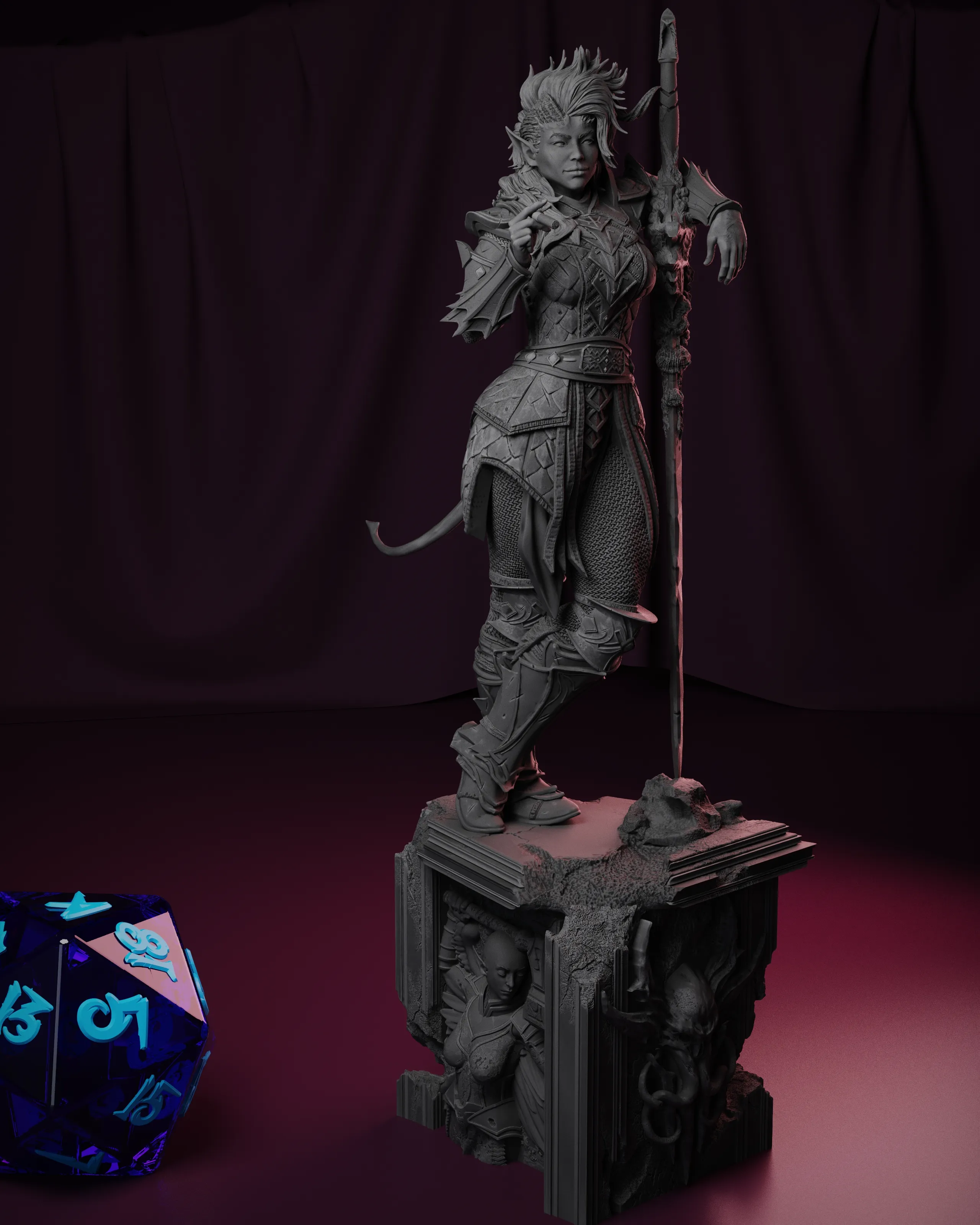 Other STL Download - Karlach BG3 - 32mm and 75mm miniby Castro 3D